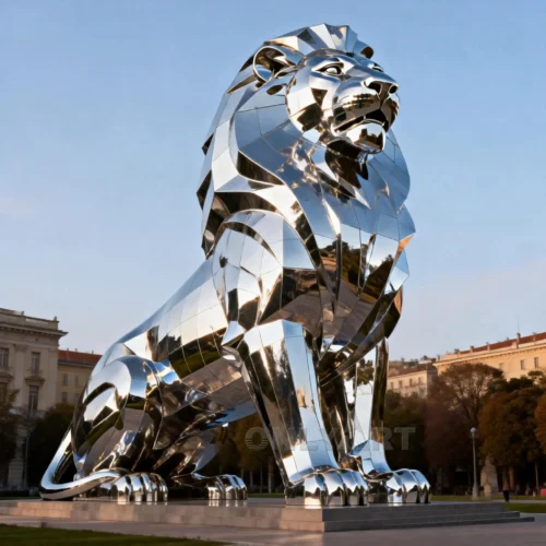 Metal Lion Statues For Front Porch - Metal Sculpture